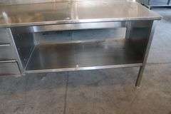 John Boos 30" x 72" stainless base cabinet with double stainless over ...