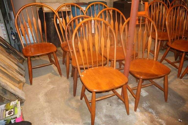 All to go - 7 Broken and or loose back dining chairs - Backes ...