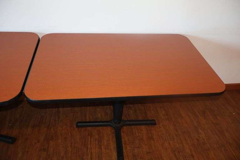 Times 4 - 30" x 38" wood laminate top dining tables with dura edging ...