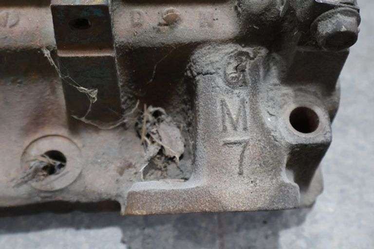 Set of Pontiac cast iron small block 6X cylinder heads - were off of a ...