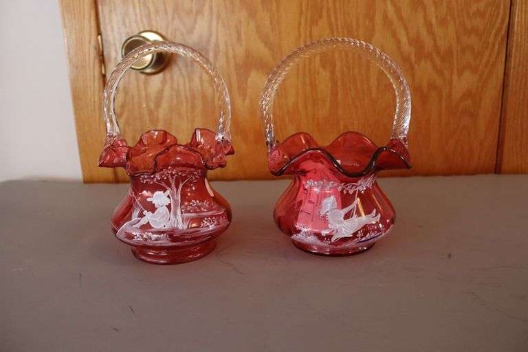 Pair to go - Fenton Art Glass Mary Gregory Collection 959/2250 Gone ...