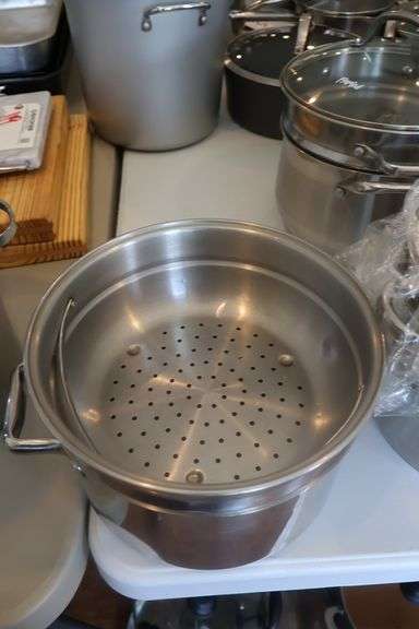 Parini approx. 6 quart stainless double broiler with glass lid - Backes ...