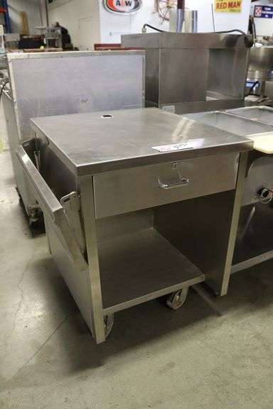 27" x 30" Portable stainless cash register cabinet - Backes Commercial ...