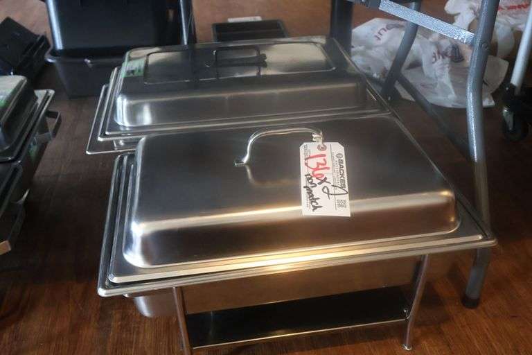 Times 2 - Complete 12" x 20" stainless chafing units - they do not ...