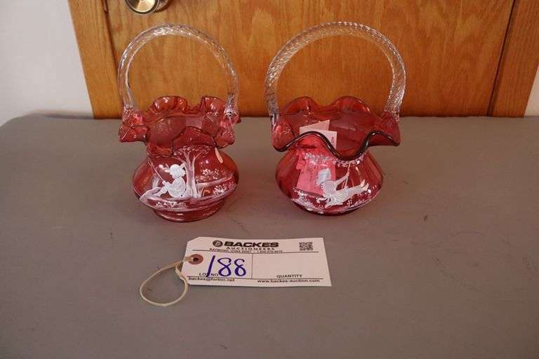 Pair to go - Fenton Art Glass Mary Gregory Collection 959/2250 Gone ...