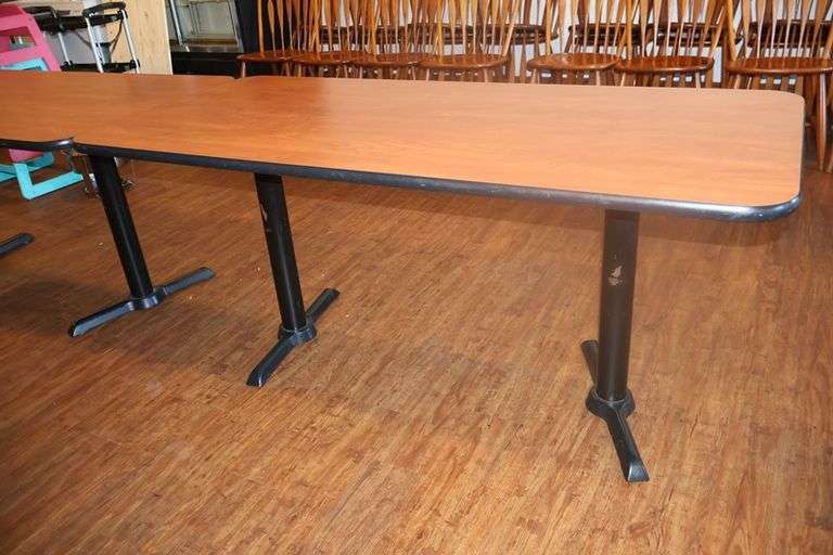 Times 2 - 30" x 66" wood laminate top dining tables with dura edging ...