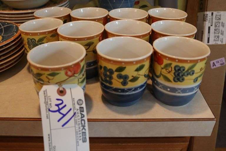 Salute Ceramics Tuscan Fruit dish set - Backes Commercial Auctioneers