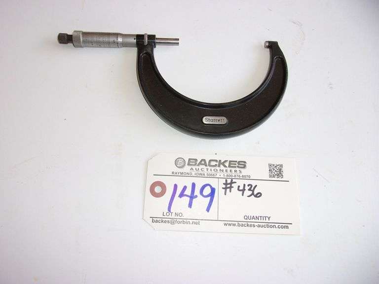 Starrett Telescoping micrometer set #436 - Backes Commercial Auctioneers