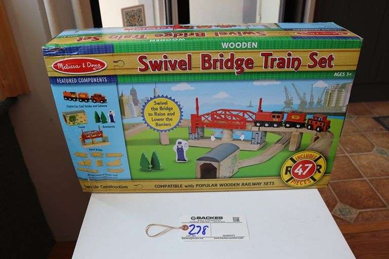 Melissa and Doug Bridge Train Set - Backes Commercial Auctioneers