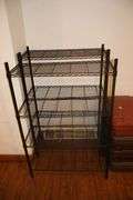 Times 2 - 14" x 36" black coated wire racks - Backes Commercial Auctioneers