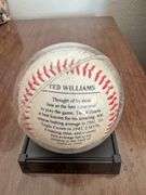 Ted Williams baseball - Backes Commercial Auctioneers