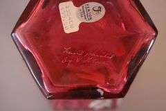 Set of 5 - Fenton hand painted and signed - Pansies on Cranberry Jack ...