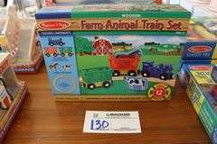 Melissa and Doug Farm Animal Train Set - Backes Commercial Auctioneers