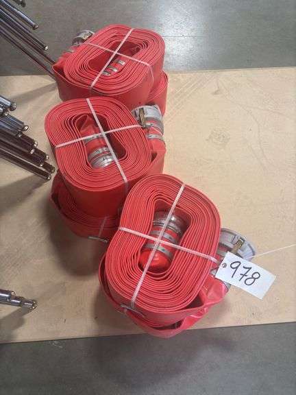 Lot of 6 - Soft Hose PVC Layflat - 4'' - Beekman Auctions Ltd