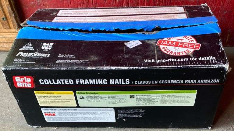 Box of GripRite Collated Framing Nails - ELCO Auctions