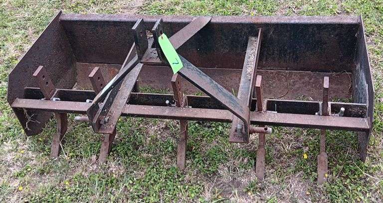 Armstrong 60" Ag Box Blade Attachment w/Scarifiers, 3 Point - ELCO Auctions