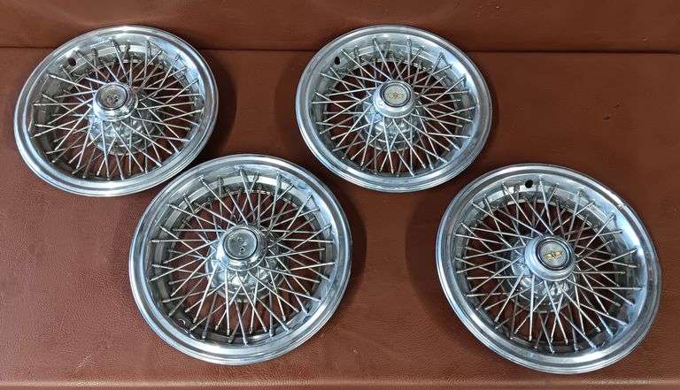 4) Original Chevy Caprice Wire Spoke Hubcaps - ELCO Auctions