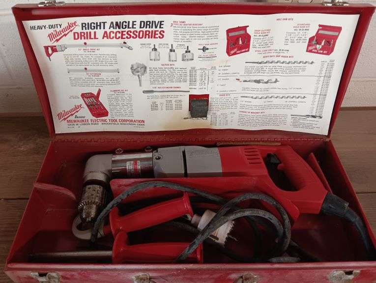 Milwaukee Heavy Duty Right Angle Drill, In Original Case, Does Work ...