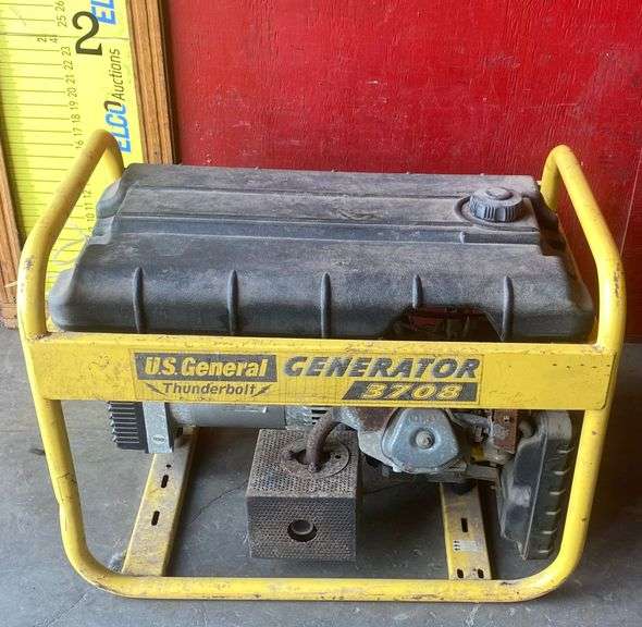 US General 3708 Thunderbolt Generator, Has Compression - ELCO Auctions
