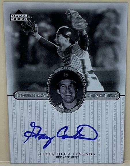 2000 Upper Deck Legends, Gary Carter #8 Autographed New York Mets ...