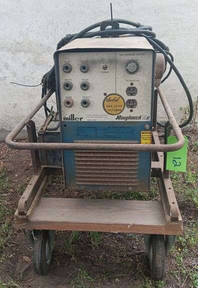 Miller Roughneck 2E Welding Machine On Rolling Cart w/ Leads & Chicago ...