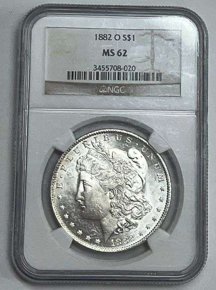 1882-O/S Morgan Silver Dollar, NGC MS62 - ELCO Auctions