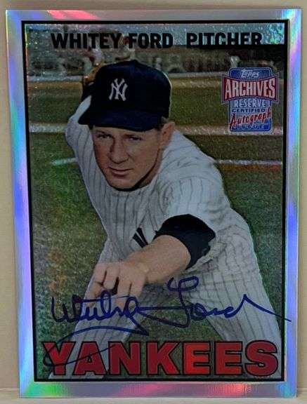 2001 Topps Archives Reserve, Whitey Ford #16 New York Yankees Autographed Baseball Card, #207 ...