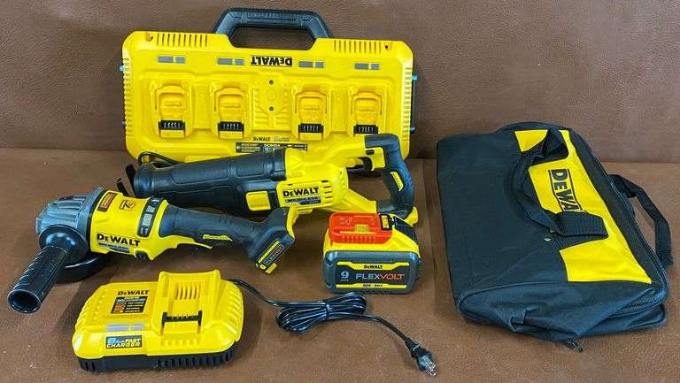 Like New Dewalt Cordless Reciprocating Saw & Angle Grinder, 1 Battery w ...