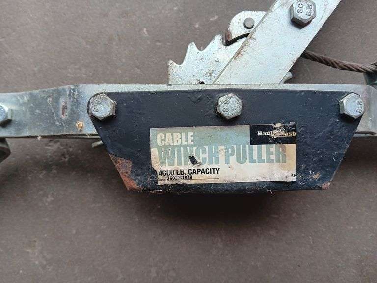 Haul Master 4000lb Capacity Cable Winch Puller, Does Work - ELCO Auctions
