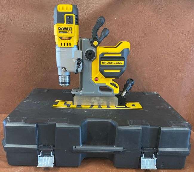 Like New Dewalt 18V XR Magnetic Drill w/ Permanent Magnet & Case, 3 ...