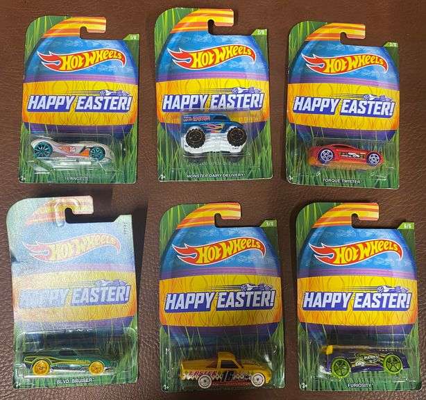 (6) Happy Easter Hot Wheels Cars - ELCO Auctions
