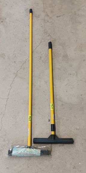 2) Euro-Shine Dutch Rubber Brooms - ELCO Auctions