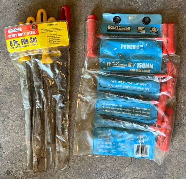 (1) Central Forge Heavy Duty Steel 5 Piece File Set & (1) Eklind 11 ...