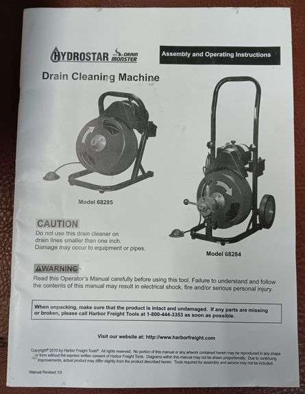 Hydrostar Drain Cleaning Machine, Does Work - ELCO Auctions