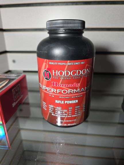1LB HODGDON HORNADY SUPERFORMANCE RIFLE POWDER. - Freedom Auctions LLC