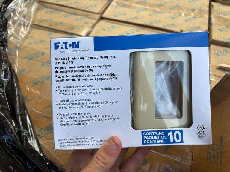 Pallet of Eaton Mid-Sized Single Gang Decorator Electrical Wall Plates ...