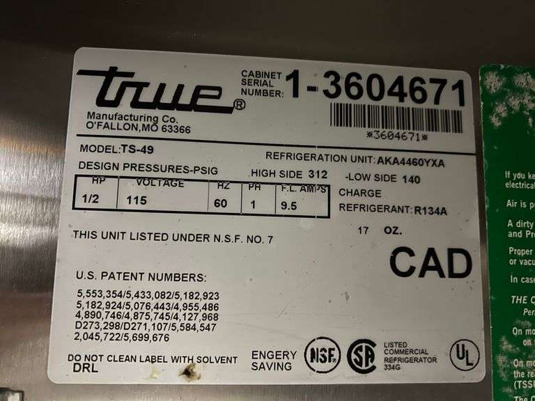 True Commercial Refrigerator - JJ Merchant
