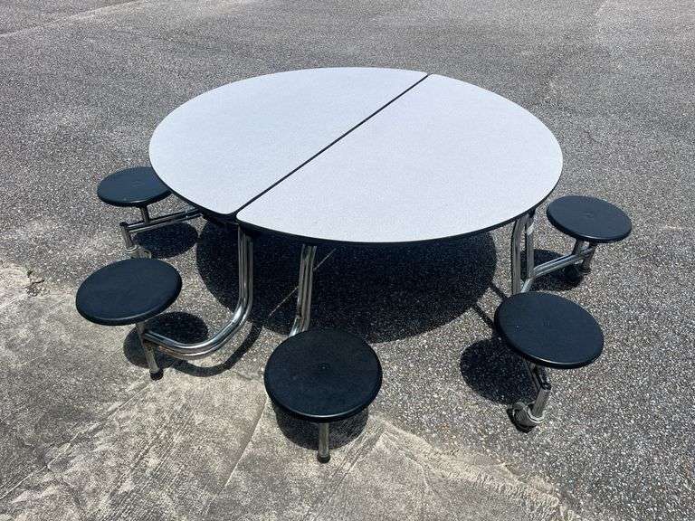 6' Folding Round Cafeteria Table - JJ Merchant