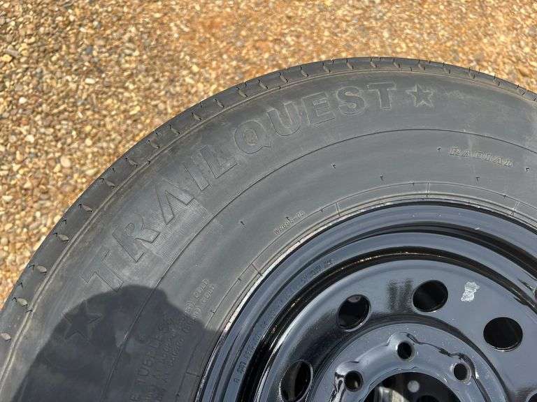 (4) Trail Quest ST235/80 R16 Trailer Tires with Rims - JJ Merchant