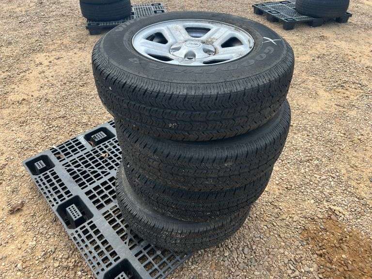 (4) Goodyear Wrangler P255/75 R16 Tires w/ Rims - JJ Merchant
