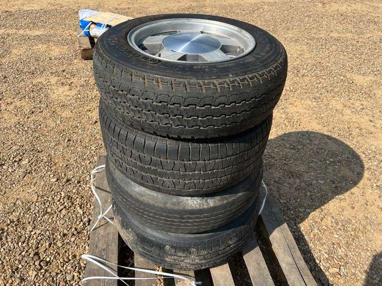(4) Continental Contrans 195/70 R15 Tires w/ Rims - JJ Merchant LLC