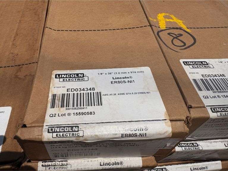 (19) Boxes of Lincoln Electric Welding Rods - JJ Merchant LLC