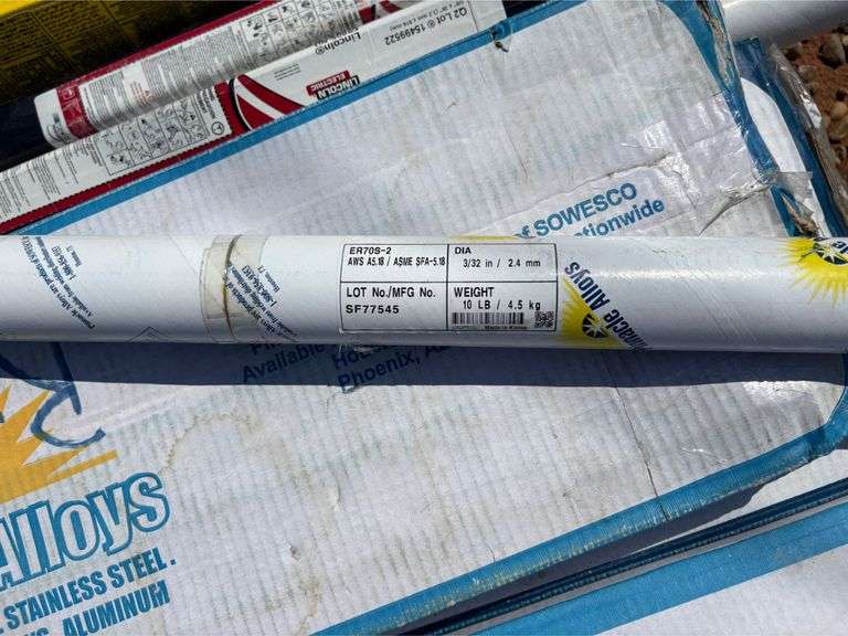 Various Boxes of Pinnacle & Lincoln Welding Rods - JJ Merchant LLC
