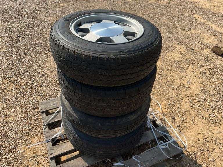 (4) Continental Contrans 195/70 R15 Tires w/ Rims - JJ Merchant LLC