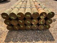 (21) NEW/UNUSED 8’ Round Treated Posts - JJ Merchant