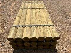 (21) NEW/UNUSED 8’ Round Treated Posts - JJ Merchant LLC