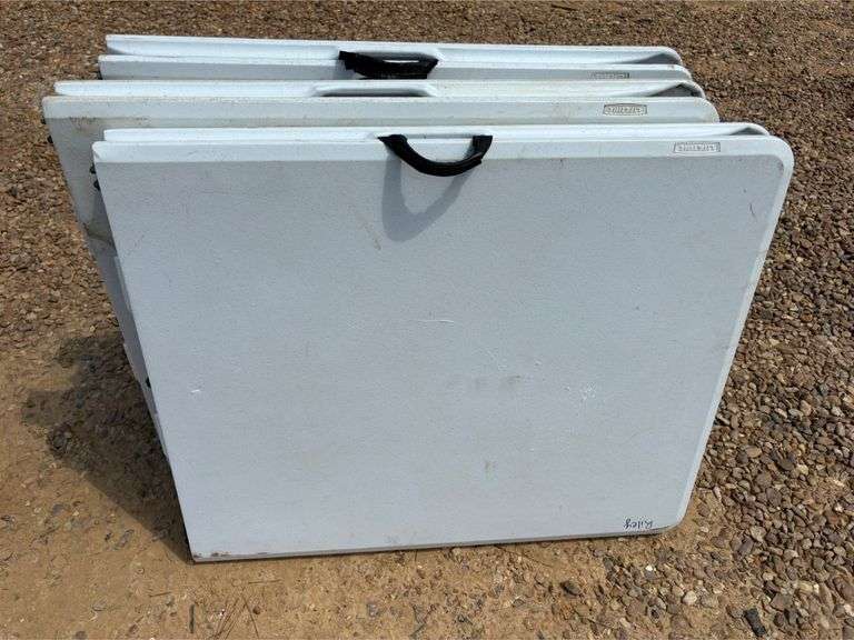 (4) 6' x 3' Fold-Up Lifetime Tables - JJ Merchant LLC