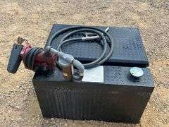 UWS Diamond Plated Aluminum 50 Gallon Fuel Tank W/Pump & Toolbox - JJ Merchant LLC