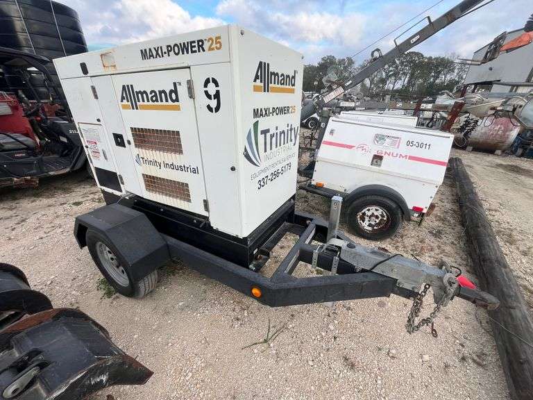 Allmand Maxi-Power 25kw Diesel Generator, Trailer Mounted - JJ Merchant LLC