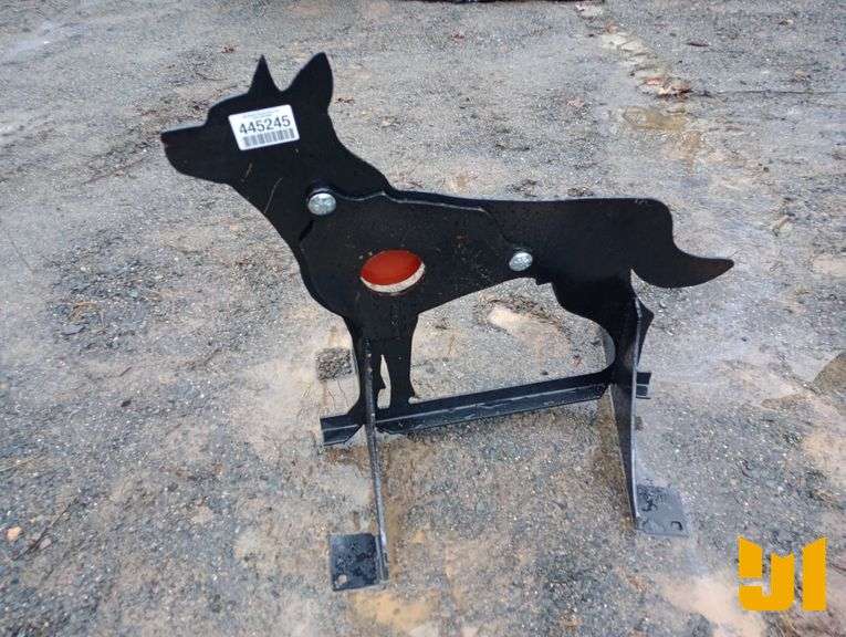 3/8" AR500 STEEL COYOTE SHOOTING TARGET W/ HEART FLAPPER*** BENT - Jeff ...